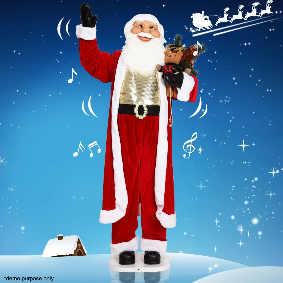 1.89M Waving & Singing Santa