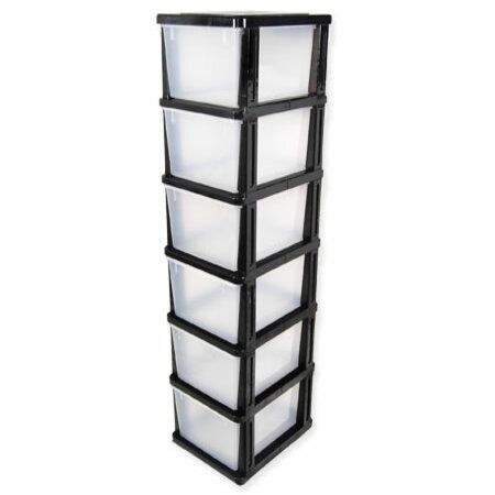 Plastic Storage Shelf - 6 Levels with Slide-Out Drawers | Crazy Sales