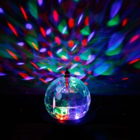 220V Mini Rotating LED RGB Crystal Magic Ball Effect Light Disco DJ ...