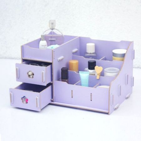 Purple DIY Storage Box Mini Makeup Case | Crazy Sales
