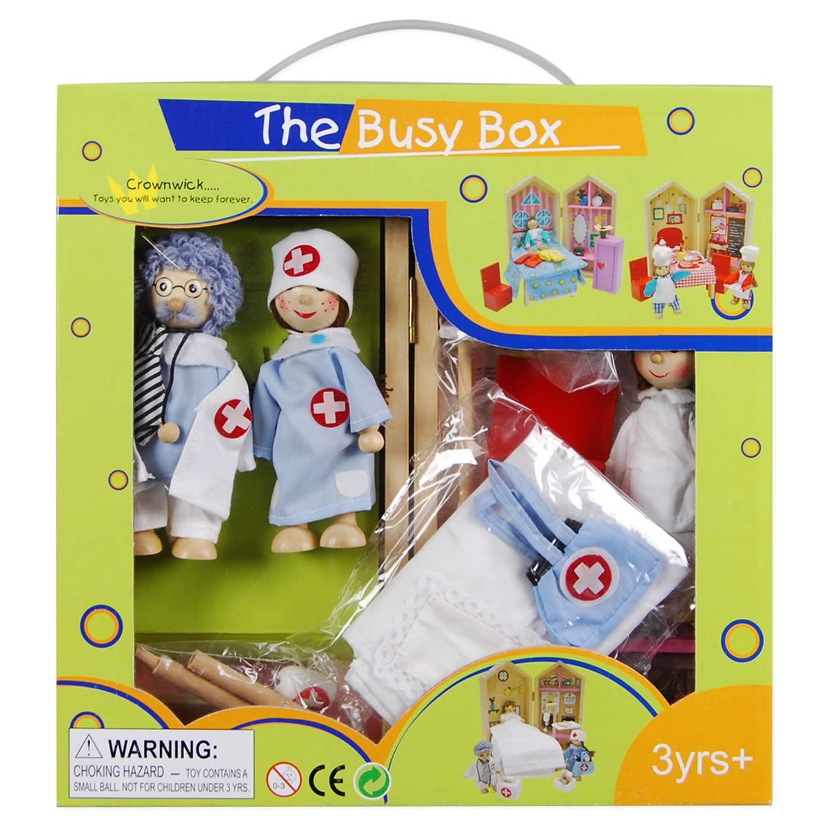 My Hospital Busy Box Kids Wooden Playset | Crazy Sales