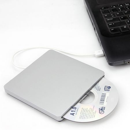 Free Shipping! USB External Slot Load CD DVD RW ROM Drive Writer Burner ...