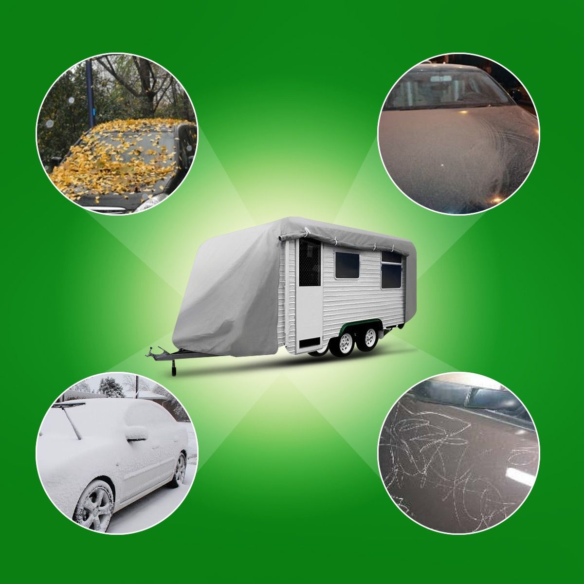 16-18FT Open Side Caravan Cover | Crazy Sales