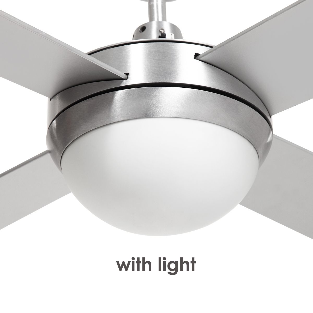 Silver 52'' Ceiling Fan with Light | Crazy Sales