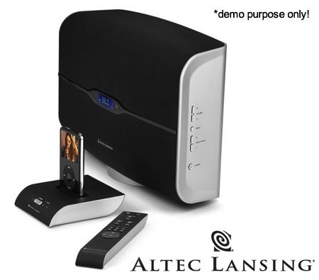Altec Lansing M812 Octiv Air iPod Docking Station With 2 Wireless Speakers