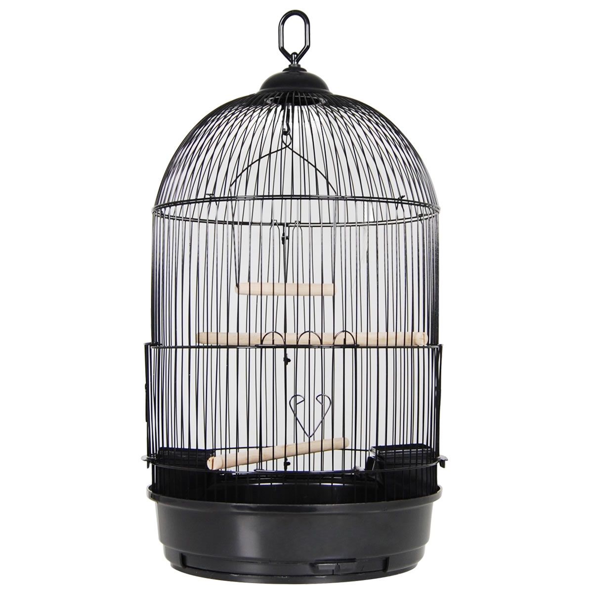 Round Black Metal Bird Cage