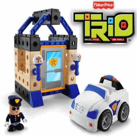 Fisher-Price TRIO Police Station 37 Piece Building Blocks System for ...