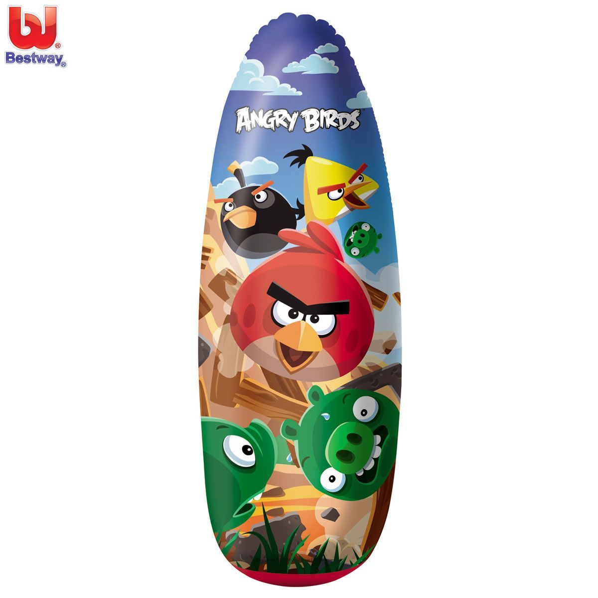 Free Shipping! Bestway Angry Birds Kids Inflatable Punching Bag