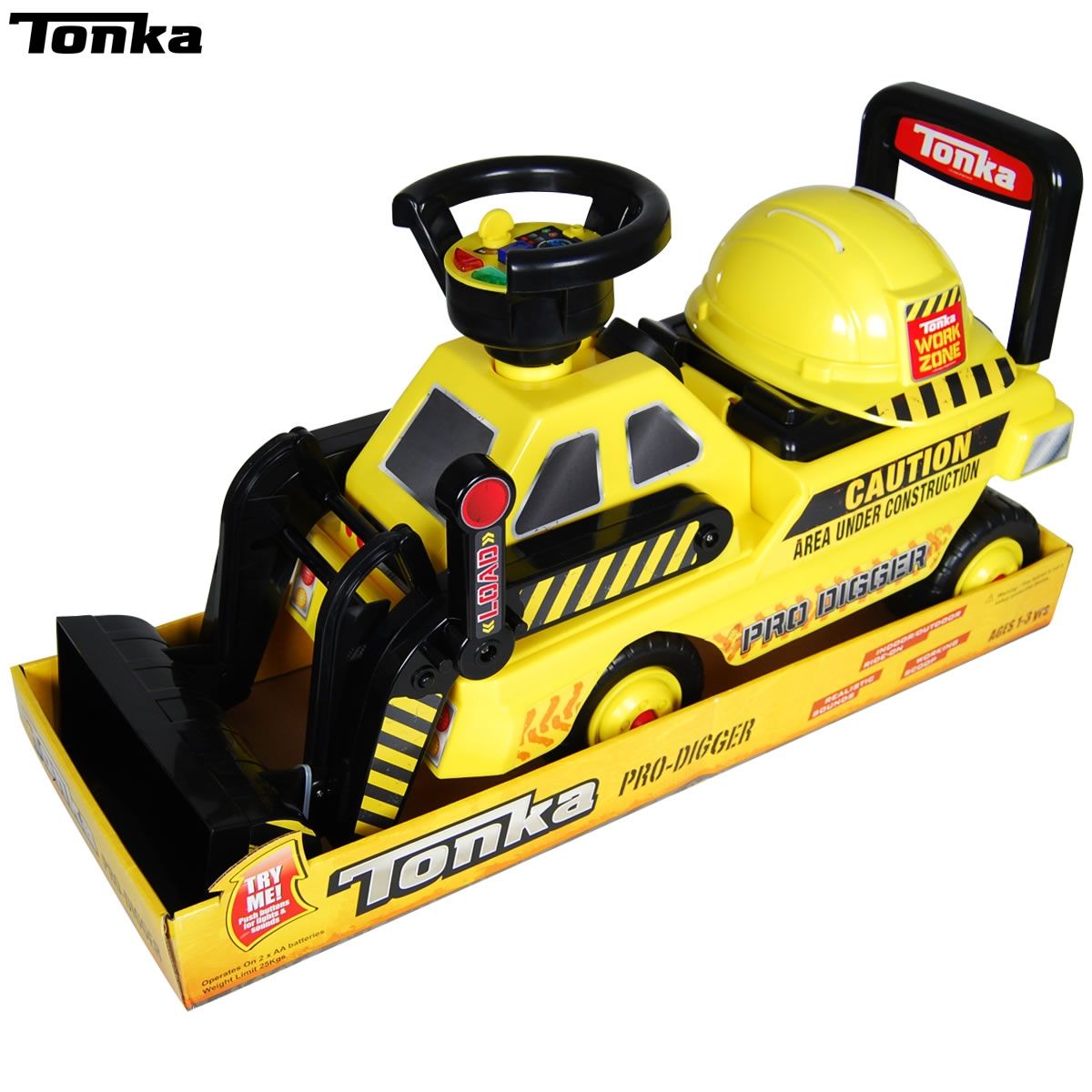 Tonka Pro Digger with Helmet Ride On Toy