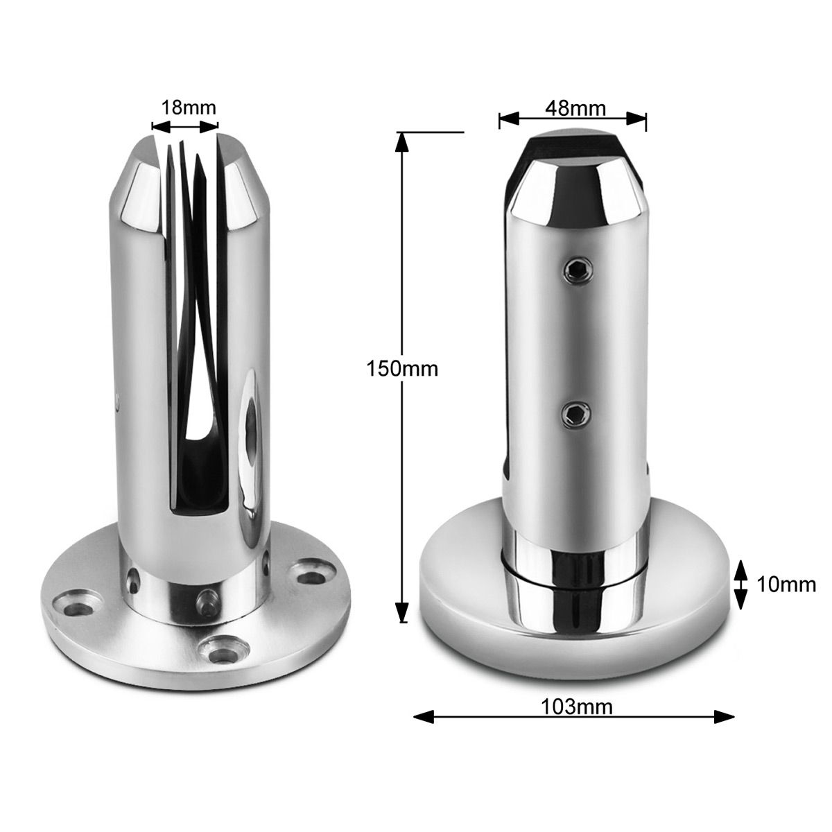 Round Stainless Steel Glass Spigot | Crazy Sales