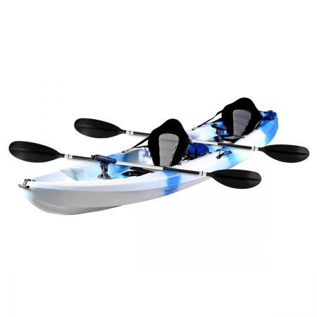 Double Fishing Kayak Camouflage - Blue and White