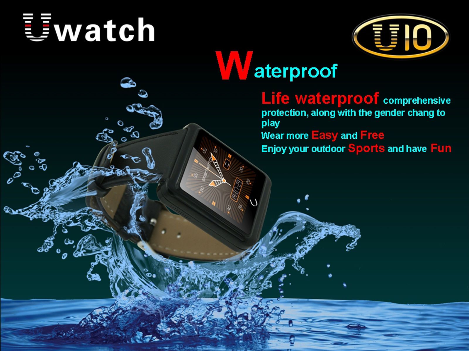 U10 Touch screen Bluetooth Smart Watch Watch phone For iphone android ...