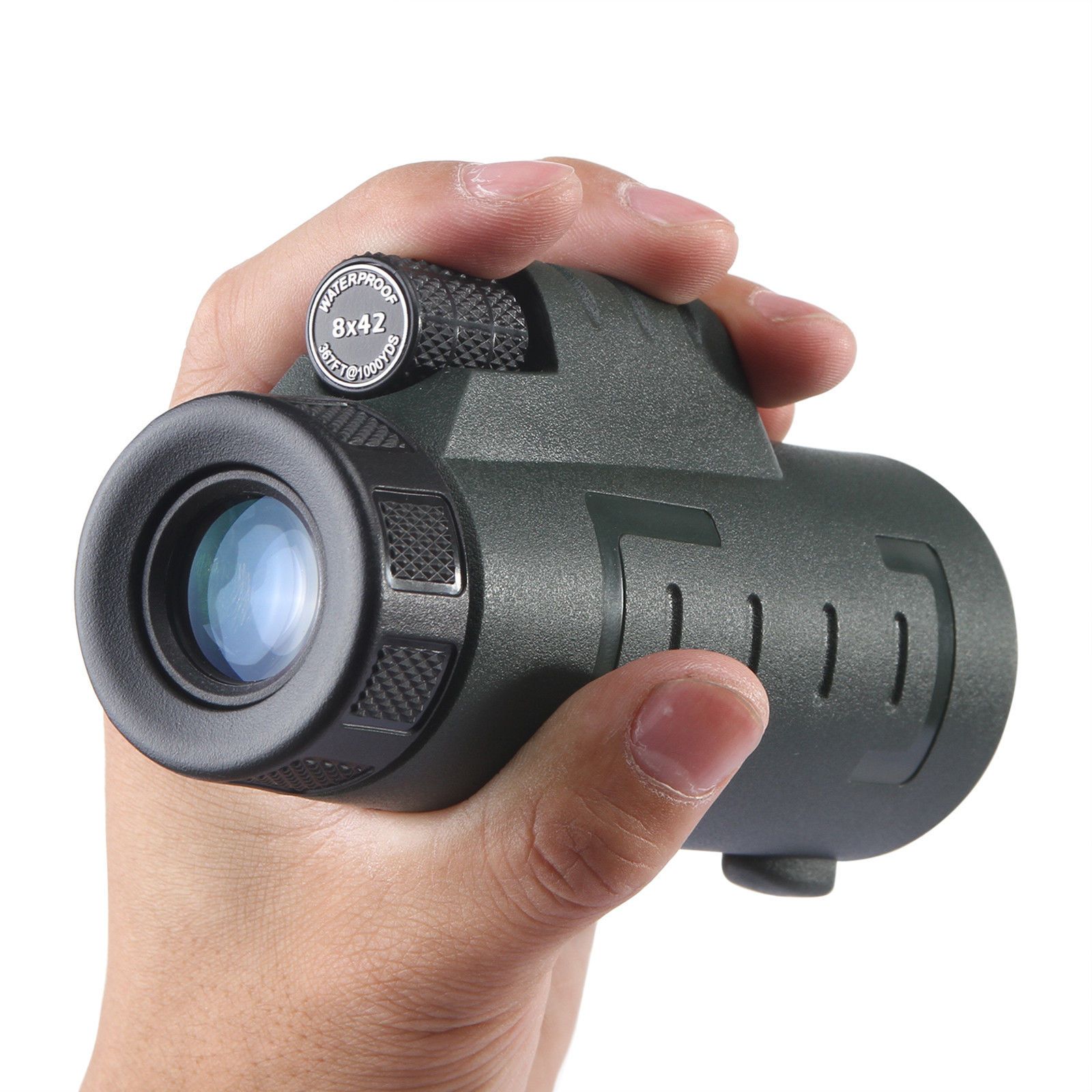 New Optics Solo Green 8x42 Monocular Waterproof Binoculars Fully Multi ...