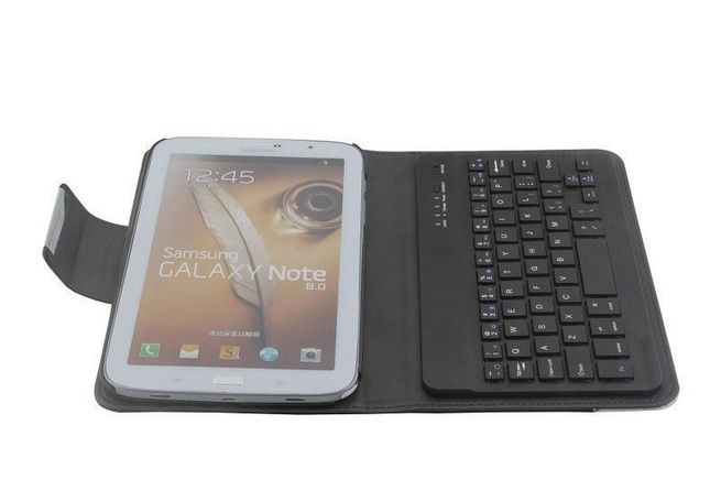Rotating Bluetooth Keyboard Leather Case For Samsung Galaxy Note 8 ...
