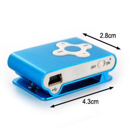 Mini MP3 Player 2GB Blue - www.CrazySales.com.au | Crazy Sales