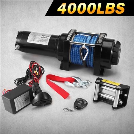 Battery Powered Wireless Remote Controlled ATV/Boat Winch-1800KGS