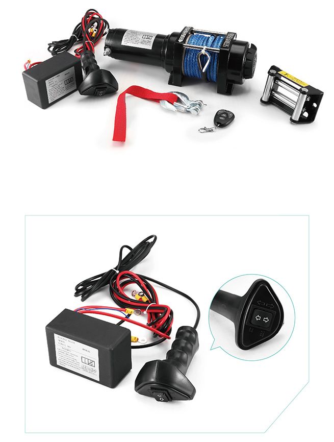 Battery Powered Wireless Remote Controlled ATV/Boat Winch-1800KGS ...