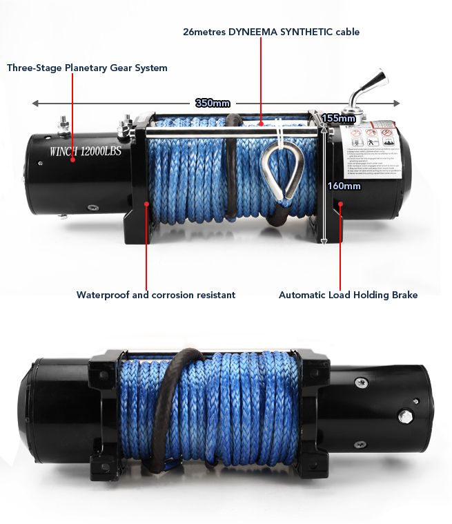 Battery Powered Wireless Remote Controlled ATV/Boat Winch-5400KGS ...