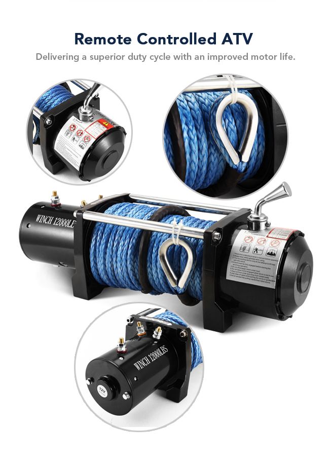 Battery Powered Wireless Remote Controlled ATV/Boat Winch-5400KGS ...
