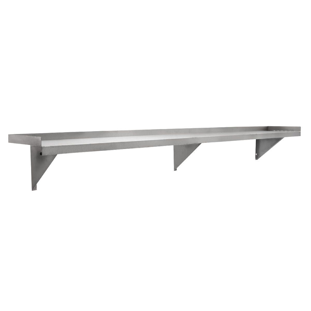 Stainless Steel Wall Mounted Shelf-2400mm x 300mm | Crazy Sales