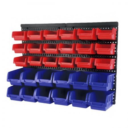 30 Bin Wall Mounted Storage Rack