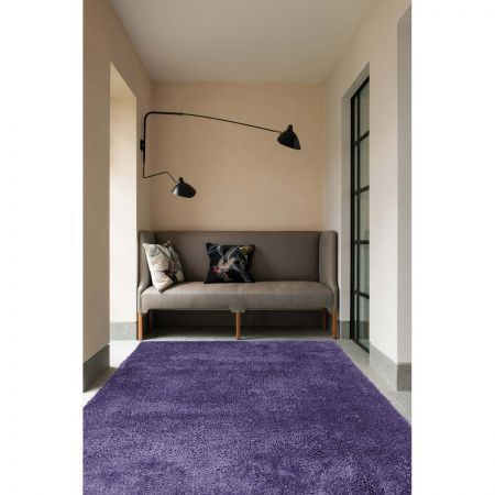 Texture Shag Rug Purple-280cmx190cm