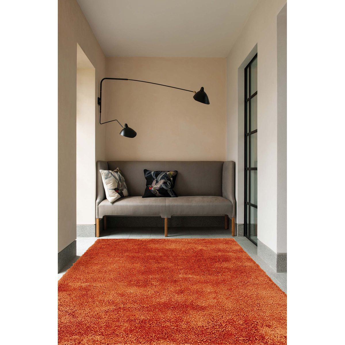 Texture Shag Rug Orange-280cmx190cm