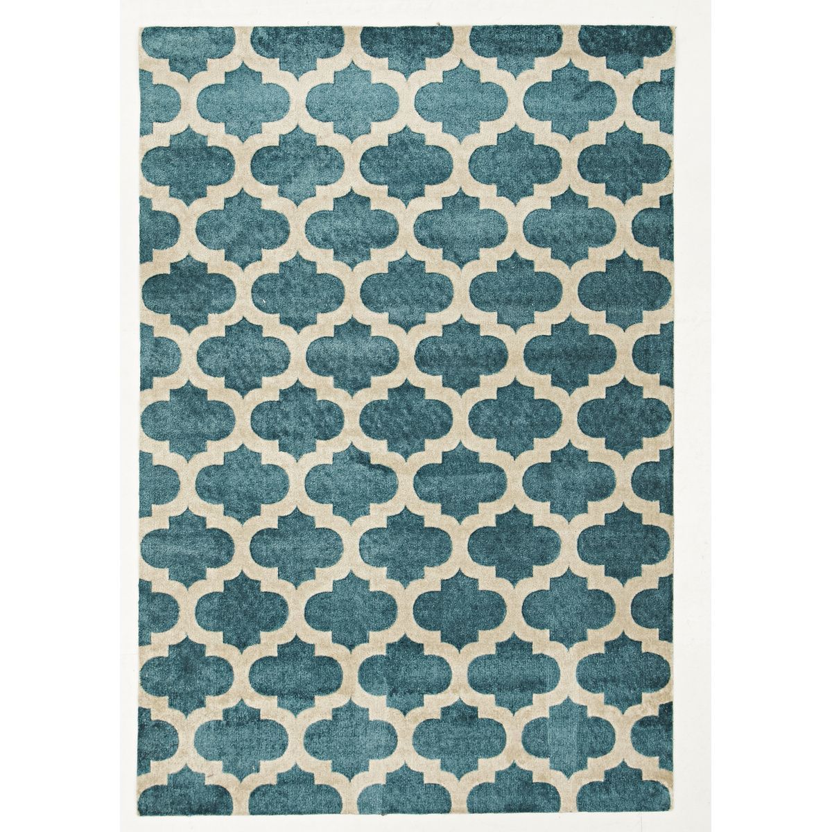 1.5 X 2.2 Metre Blue 'Trellis' Designer Rug | Crazy Sales