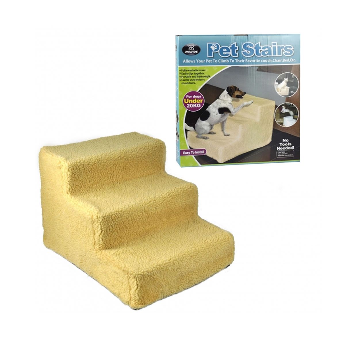Deluxe Dog Steps with Washable Cover 3 Steps