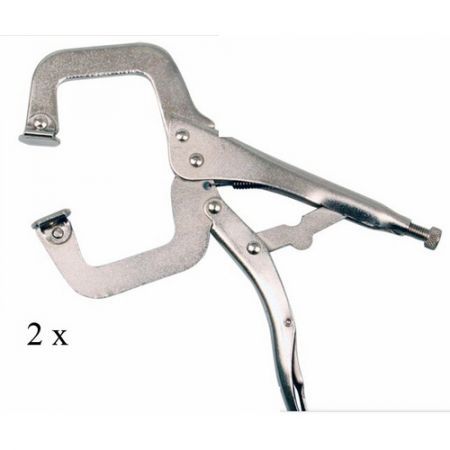 2 Pcs 9 inch C Clamps Magnetic Welding Locking Piler