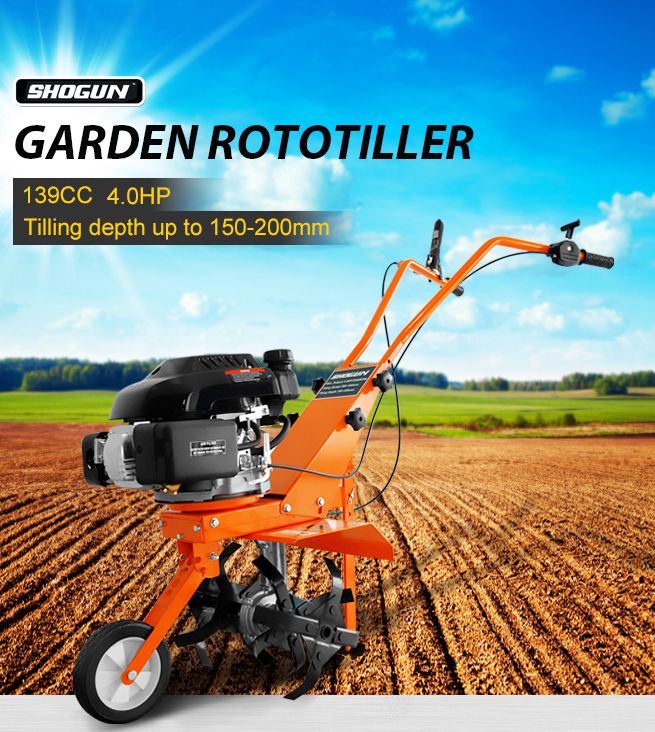 Shogun 4.0HP Gasoline Cultivator / Tiller/ Rotary Hoe / Rototiller ...