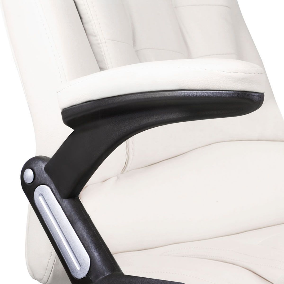 8 Point Massage Executive PU Leather Office Computer Chair - White ...